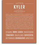 Kyler Personalized Name Meaning Art Prints – Name Stories