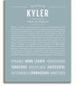 Kyler Personalized Name Meaning Art Prints – Name Stories