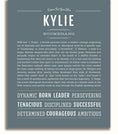 Kylie Personalized Name Meaning Art Prints – Name Stories