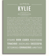 Kylie Personalized Name Meaning Art Prints – Name Stories