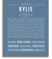 Kylie Personalized Name Meaning Art Prints – Name Stories
