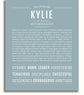Kylie Personalized Name Meaning Art Prints – Name Stories