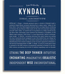 Kyndall | Name Art Print – Name Stories