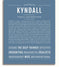 Kyndall | Name Art Print – Name Stories