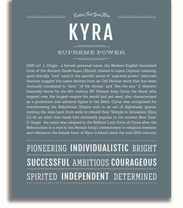 Kyra | Name Art Print – Name Stories