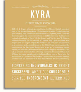 Kyra | Name Art Print – Name Stories