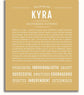 Kyra Personalized Name Meaning Art Prints – Name Stories