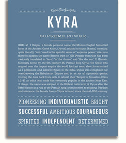 Kyra | Name Art Print – Name Stories