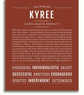 Kyree Personalized Name Meaning Art Prints – Name Stories