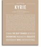 Kyrie (female) | Name Art Print – Name Stories