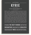 Kyrie (male) | Name Art Print – Name Stories