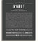 Kyrie Personalized Name Meaning Art Prints – Name Stories