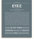 Kyrie Personalized Name Meaning Art Prints – Name Stories