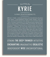 Kyrie (male) | Name Art Print – Name Stories