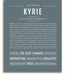 Kyrie (male) | Name Art Print – Name Stories