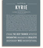 Kyrie Personalized Name Meaning Art Prints – Name Stories