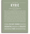 Kyrie Personalized Name Meaning Art Prints – Name Stories
