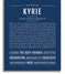 Kyrie Personalized Name Meaning Art Prints – Name Stories