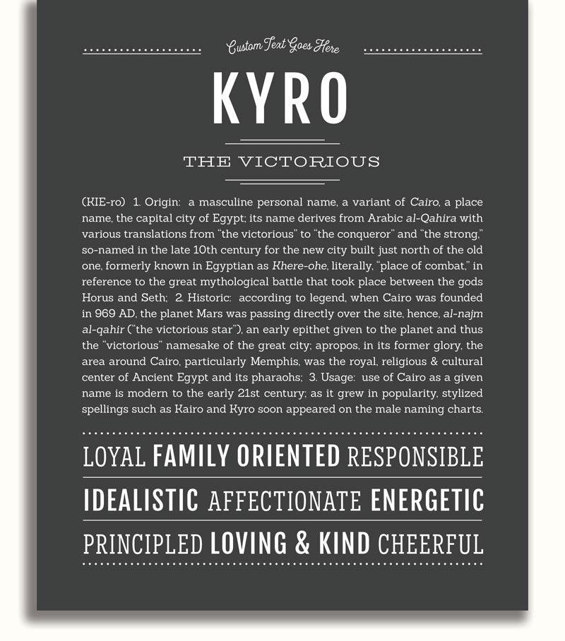 Kyro | Name Art Print – Name Stories
