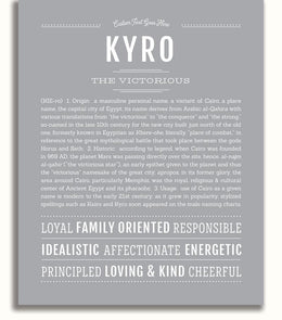Kyro | Name Art Print – Name Stories