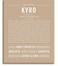 Kyro | Name Art Print – Name Stories