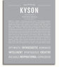 Kyson | Name Art Print – Name Stories