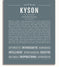 Kyson Personalized Name Meaning Art Prints – Name Stories