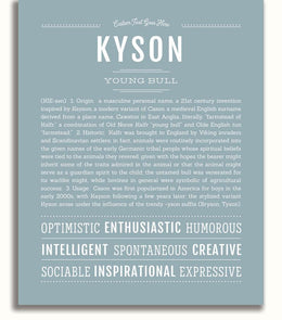 Kyson | Name Art Print – Name Stories