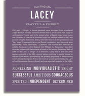 Lacey | Name Art Print – Name Stories