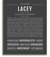 Lacey | Name Art Print – Name Stories