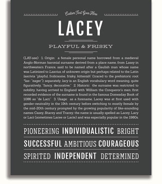 Lacey | Name Art Print – Name Stories
