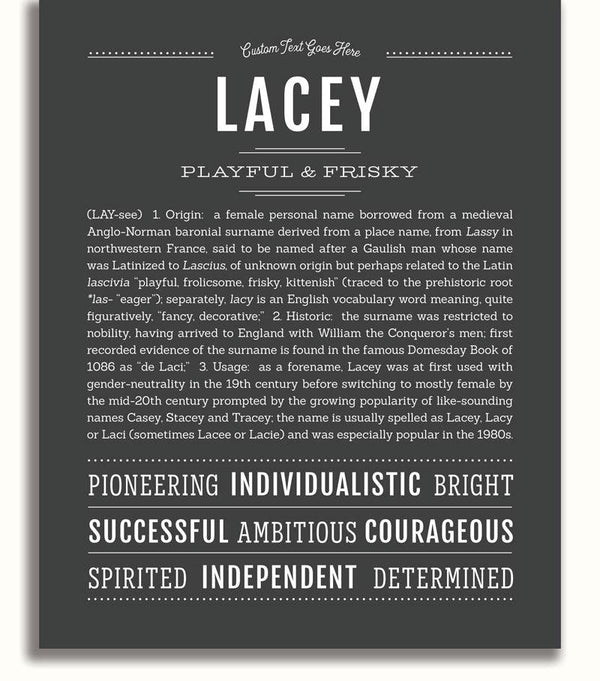 Lacey | Name Art Print - Personalized Custom Gifts – Name Stories