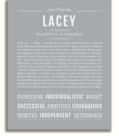 Lacey | Name Art Print – Name Stories