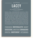 Lacey | Name Art Print – Name Stories