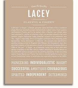 Lacey | Name Art Print – Name Stories