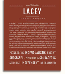 Lacey | Name Art Print – Name Stories