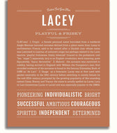Lacey | Name Art Print – Name Stories
