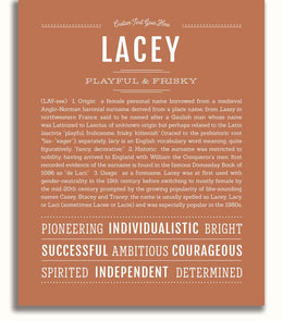 Lacey | Name Art Print – Name Stories