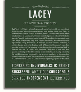 Lacey | Name Art Print – Name Stories