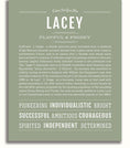 Lacey | Name Art Print – Name Stories