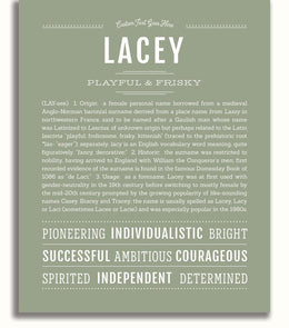 Lacey | Name Art Print – Name Stories