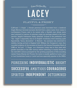 Lacey | Name Art Print – Name Stories