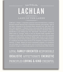 Lachlan | Name Art Print – Name Stories