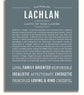 Lachlan Personalized Name Meaning Art Prints – Name Stories