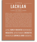 Lachlan | Name Art Print – Name Stories
