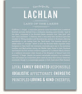 Lachlan | Name Art Print – Name Stories