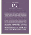 Laci Personalized Name Meaning Art Prints – Name Stories