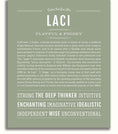 Laci | Name Art Print – Name Stories