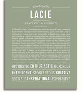 Lacie | Name Art Print – Name Stories