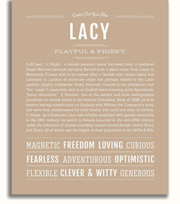 Lacy | Name Art Print – Name Stories